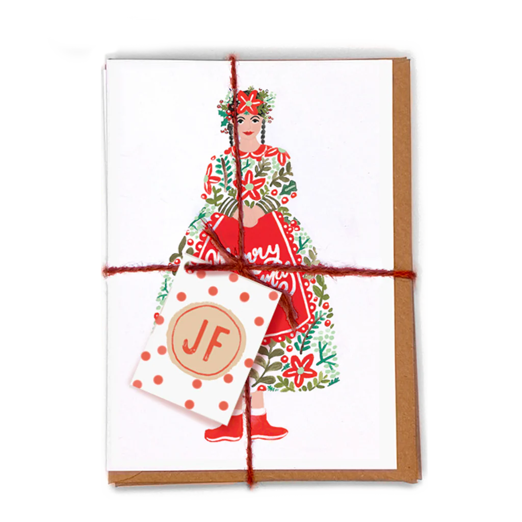 Folk Ladies Christmas Card Pack x 6 – The Good Lyfe